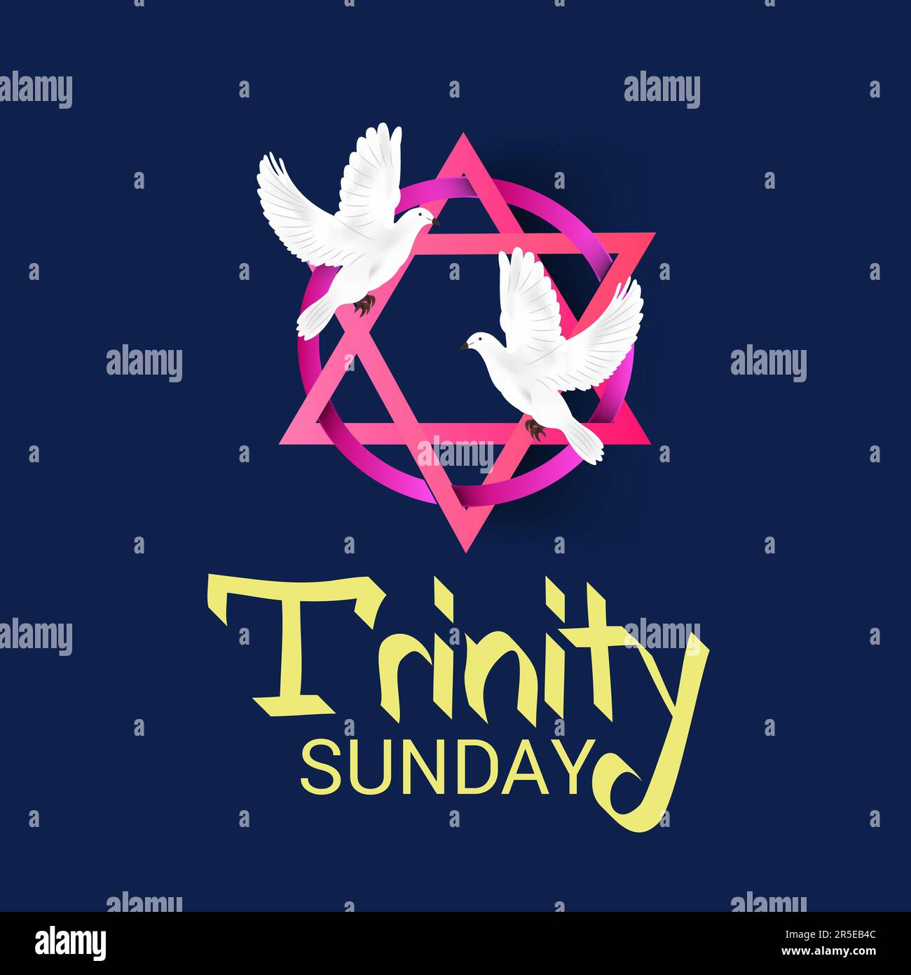 Vector illustration of a Background for Trinity Sunday Stock Photo - Alamy