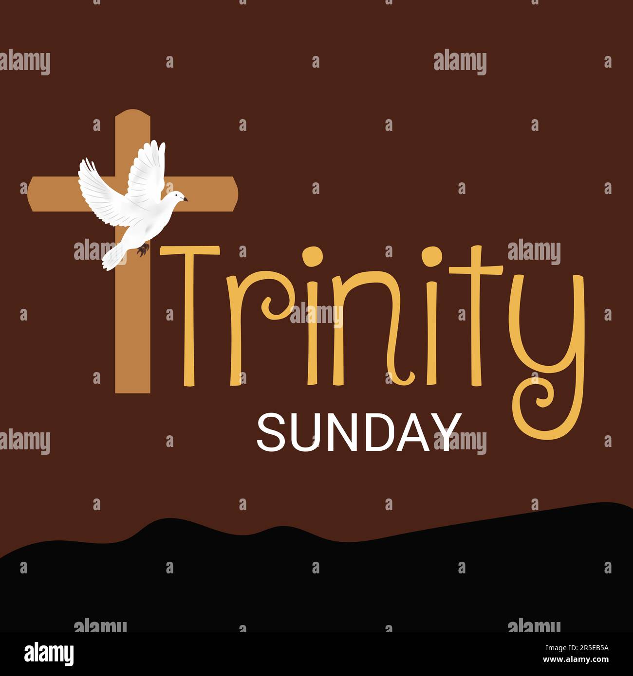 Vector illustration of a Background for Trinity Sunday Stock Photo - Alamy