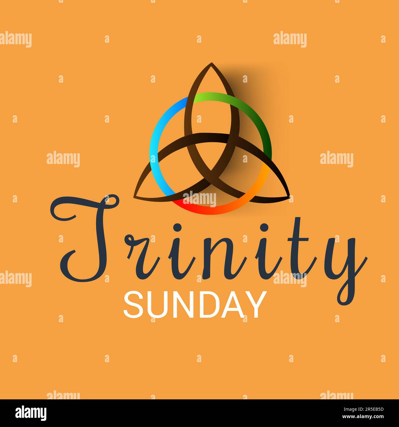 Vector illustration of a Background for Trinity Sunday Stock Photo - Alamy