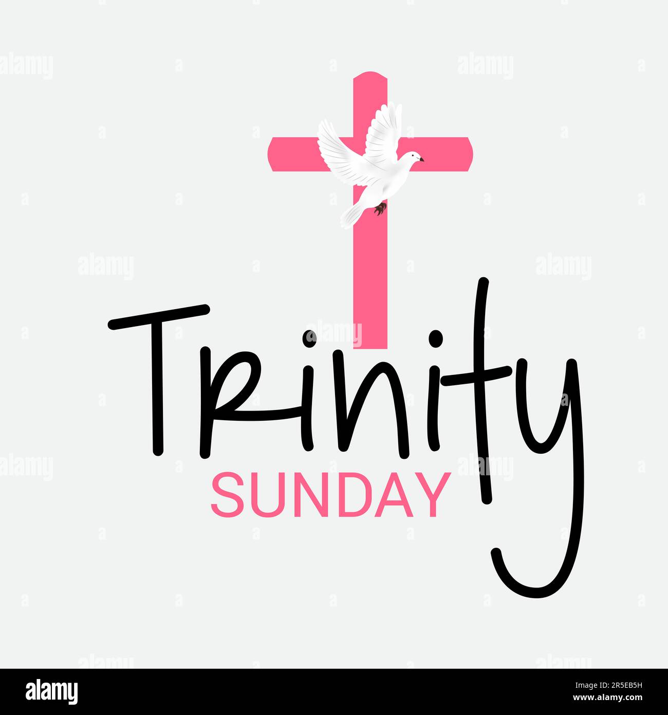 Vector illustration of a Background for Trinity Sunday Stock Photo - Alamy