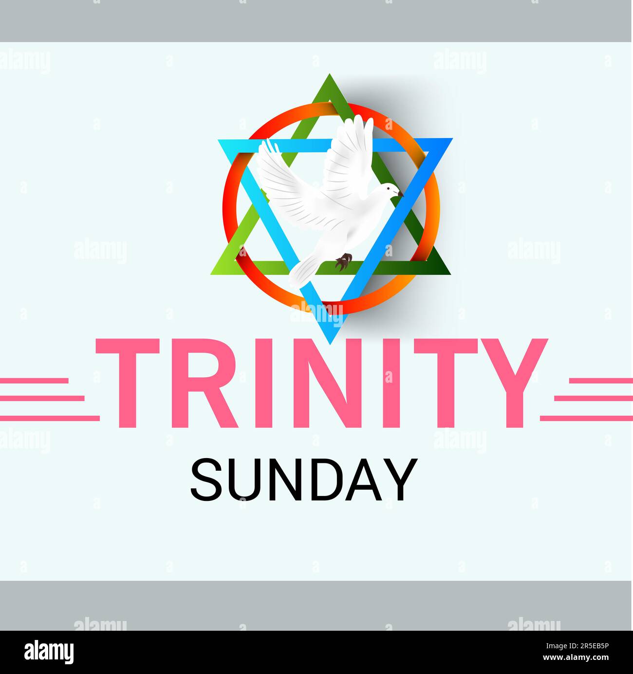 Vector illustration of a Background for Trinity Sunday Stock Photo - Alamy