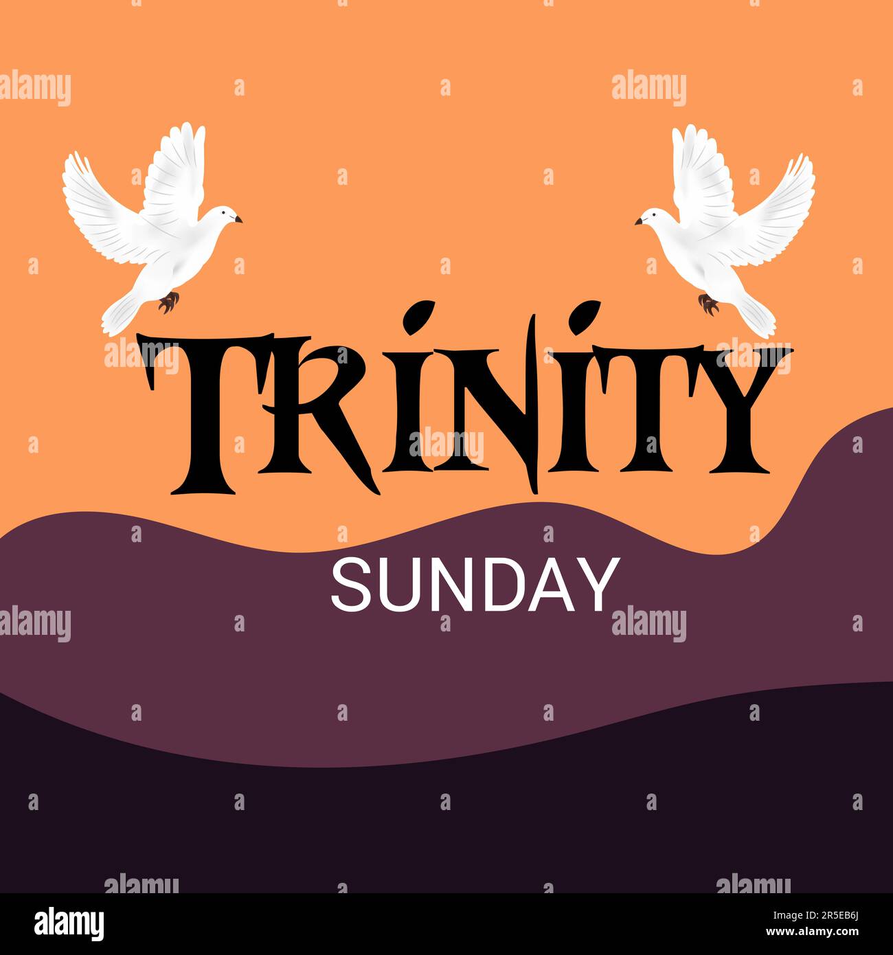 Vector illustration of a Background for Trinity Sunday Stock Photo - Alamy