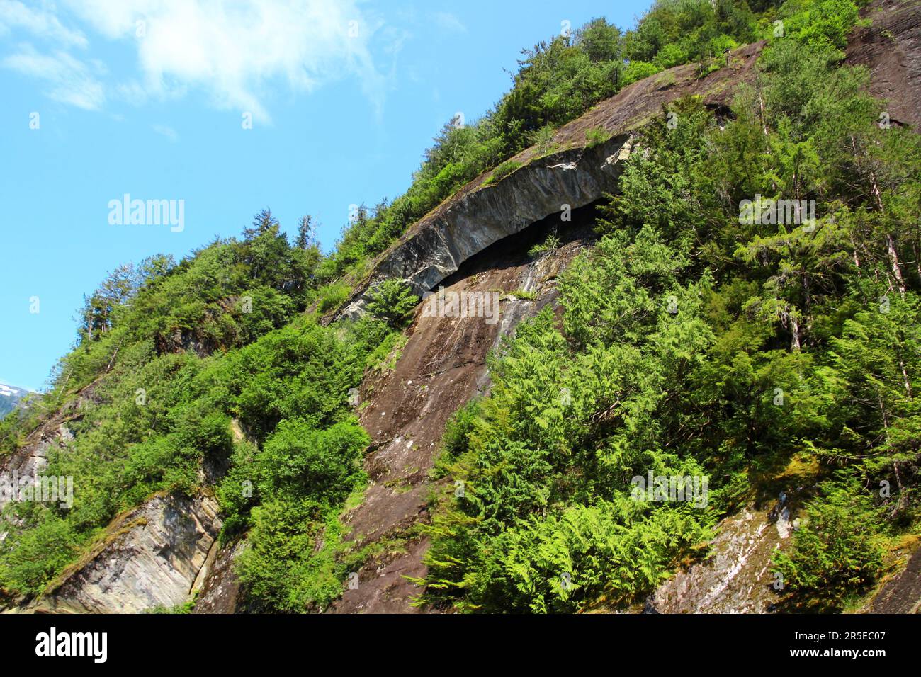 Alaska, Cliff edge of a rock face in Misty Fjords National Monument ...