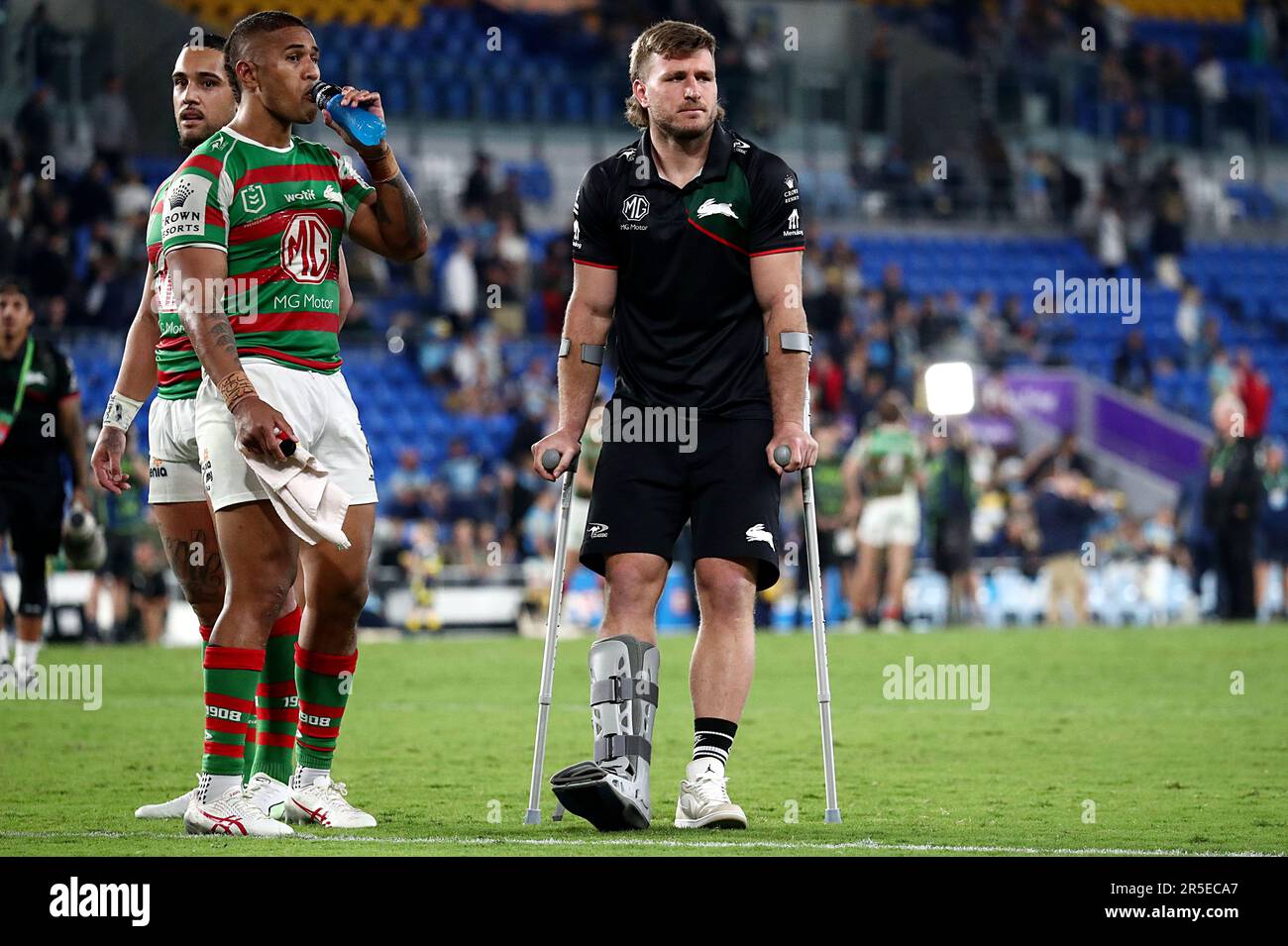 Gold Coast, Australia. 03rd June, 2023. Jai Arrow of the Rabbitohs ...