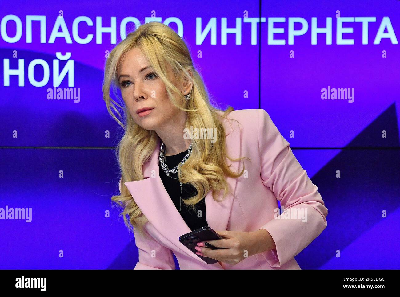 Moscow, Russia. 02nd June, 2023. Head of the Safe Internet League ...