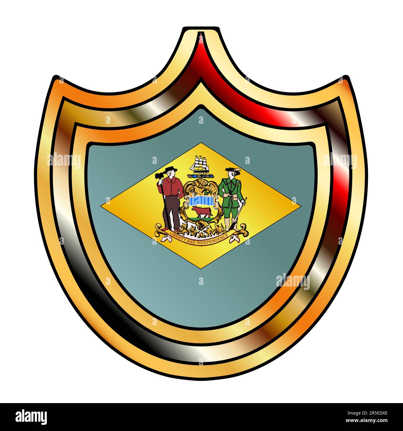 Flag of the delaware Cut Out Stock Images & Pictures - Alamy