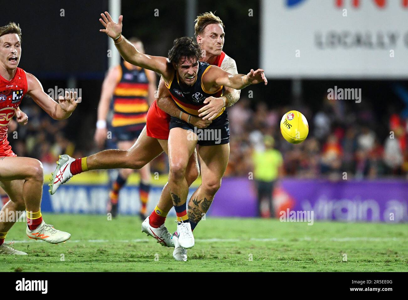 Darwin, Australia. 03rd June, 2023. Lachlan Murphy of the Crows is ...