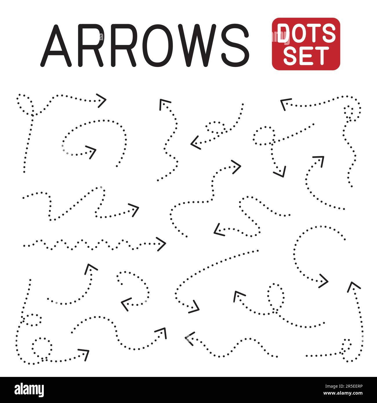 dots arrow sign symbol set white background Stock Vector Image & Art ...