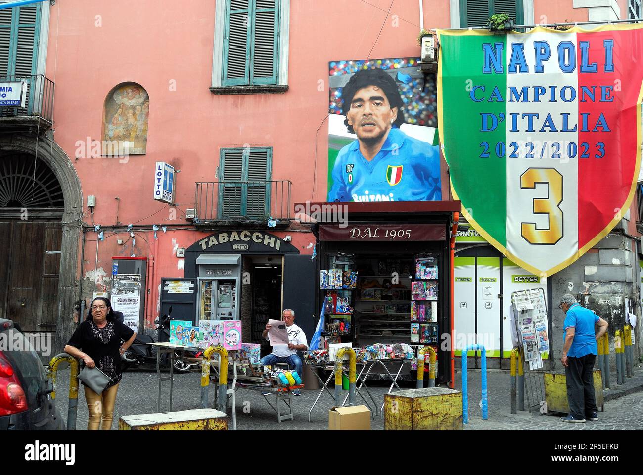feast for the Scudetto of the Napoli Soccer Club.Napoli champion of Italy 2022 - 2023. The city ...