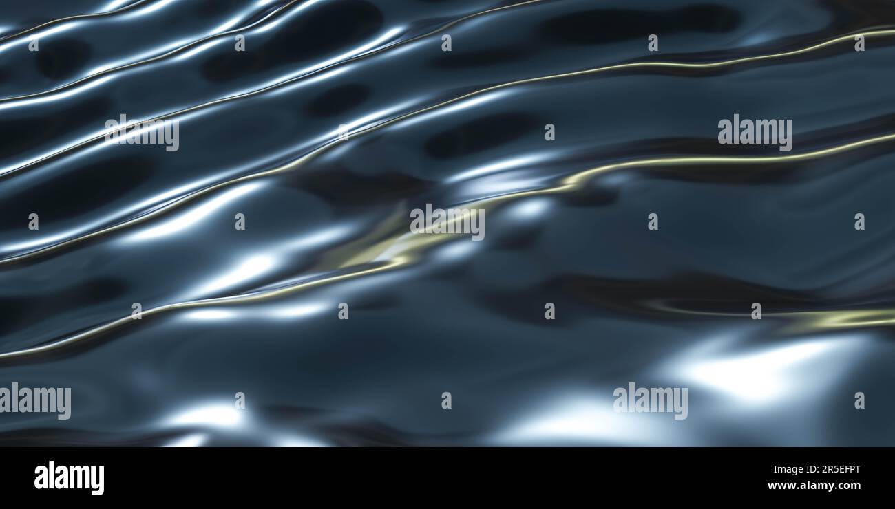 Illustration of a realistic 3D render of the dynamic and wavy surface ...