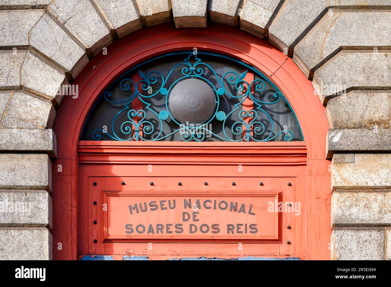 Porto, Portugal-February 19, 2023: Front view of the entrance sign on ...