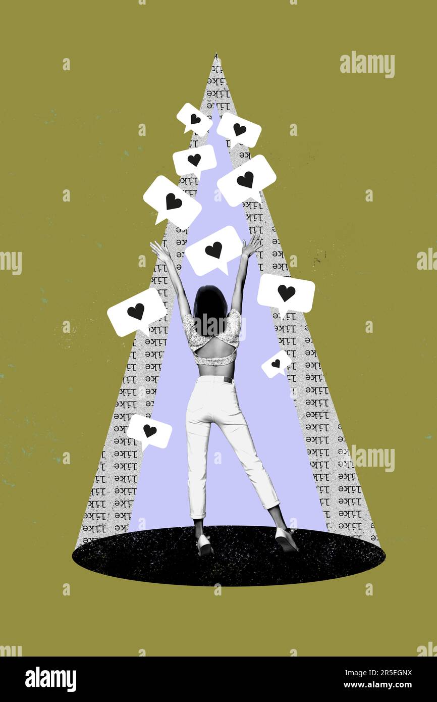 Vertical abstract magazine composite collage photo of gorgeous woman ...