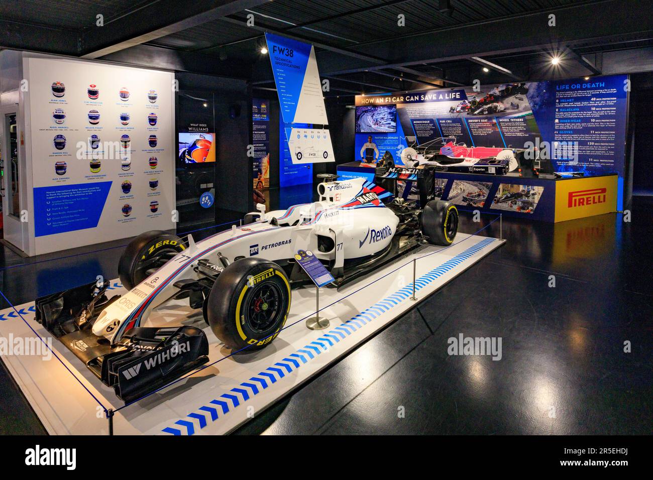 The Williams FW38 in the F1 Room at the Haynes International Motor ...