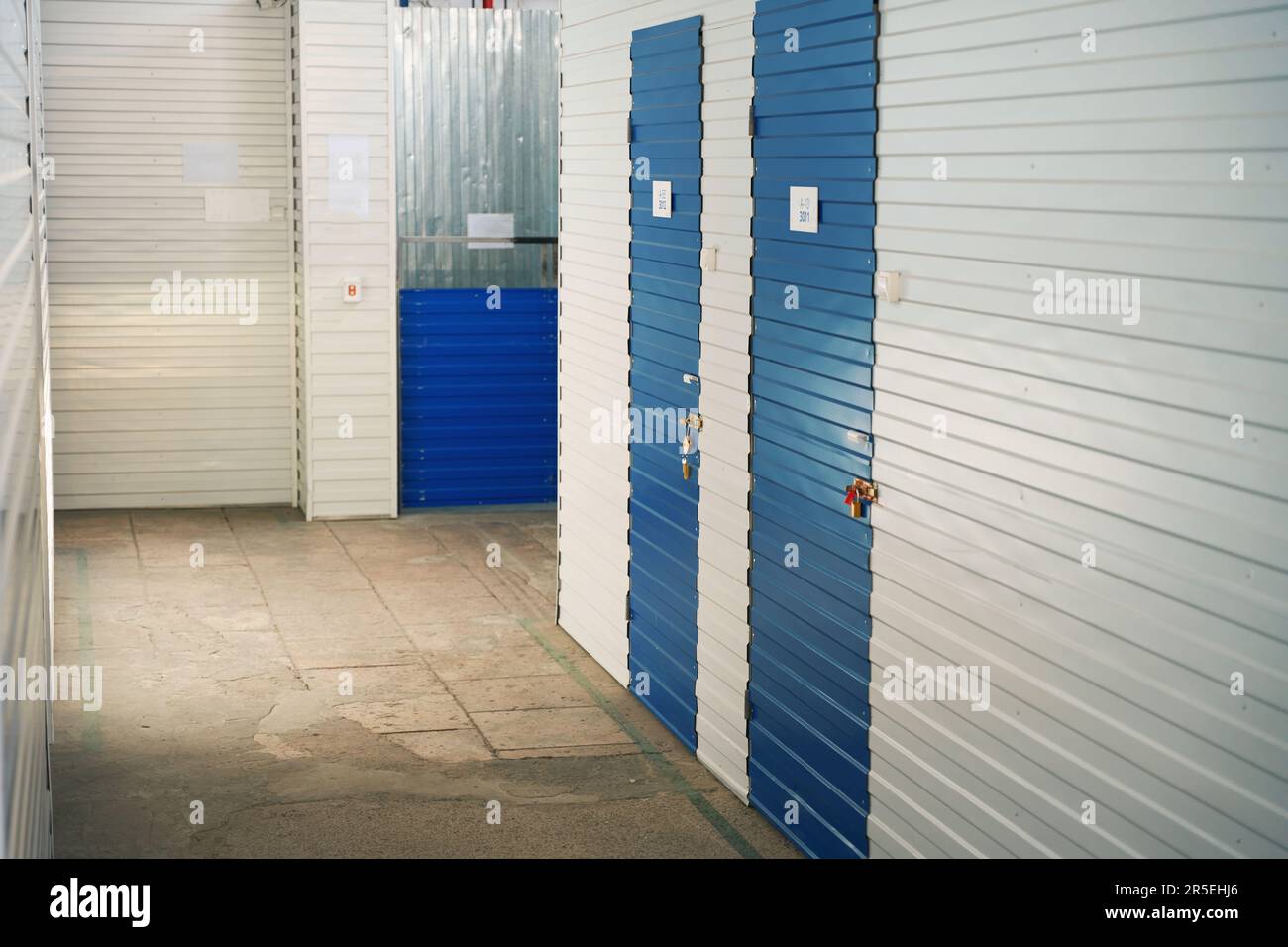 Big warehouse storage indoors with self-storage unit Stock Photo - Alamy