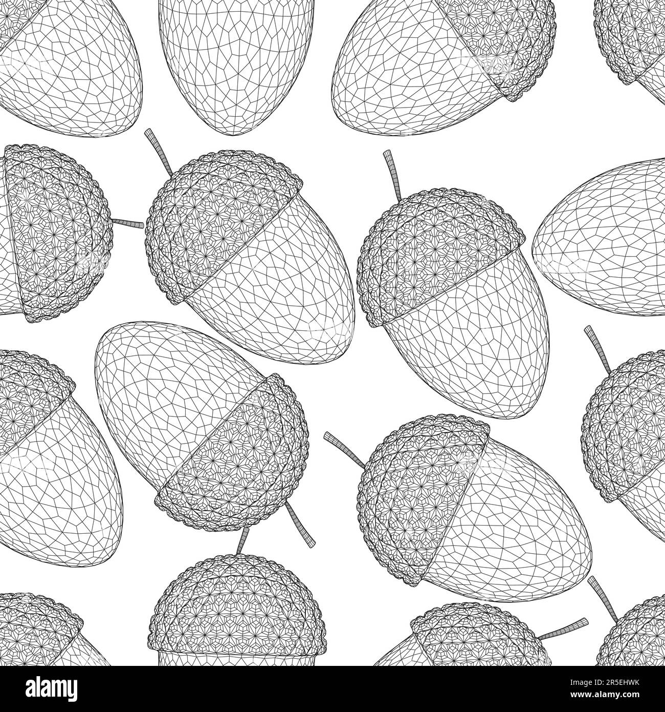 Seamless texture with nuts from black lines isolated on a white ...
