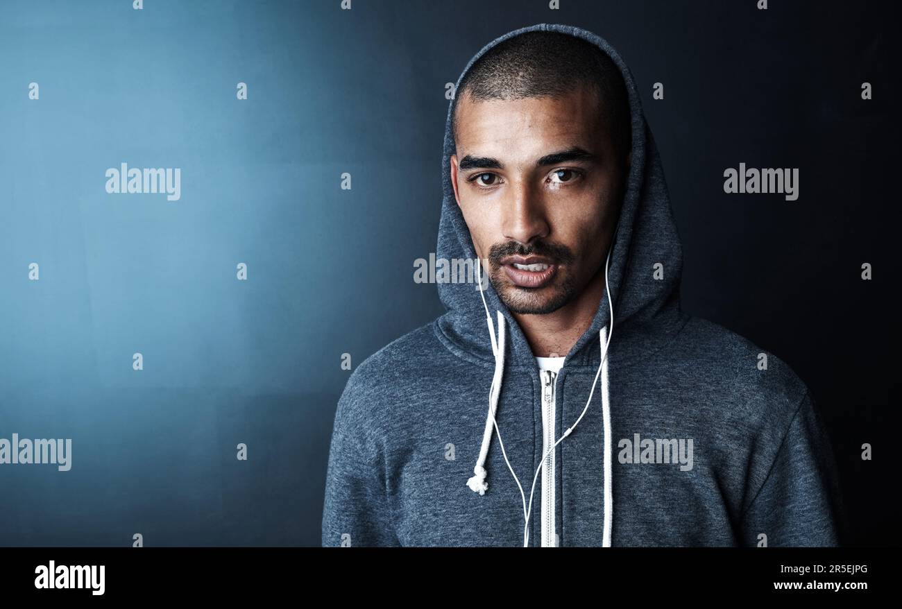 I am my own motivation. Studio portrait of a sporty young man standing ...