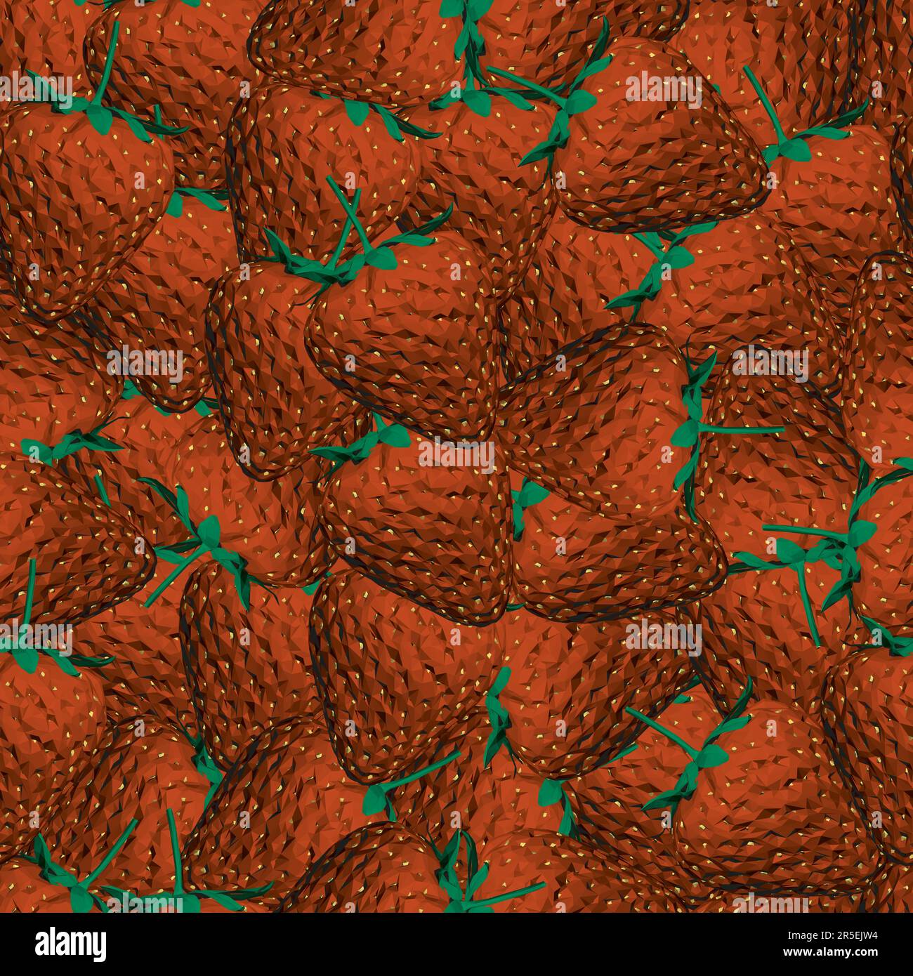 Seamless texture with strawberries. Bright texture with berry. Vector ...