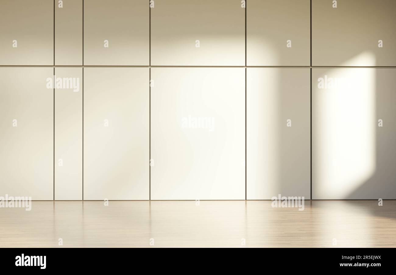 Illustration of an empty room with a minimalistic design and neutral ...