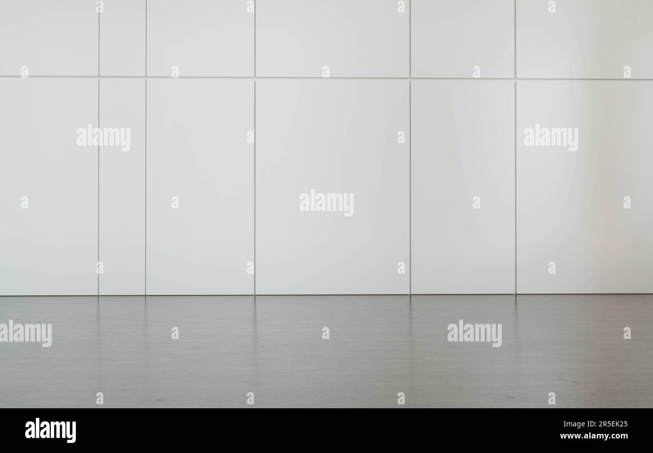 Illustration of an empty room with a minimalist design and neutral ...