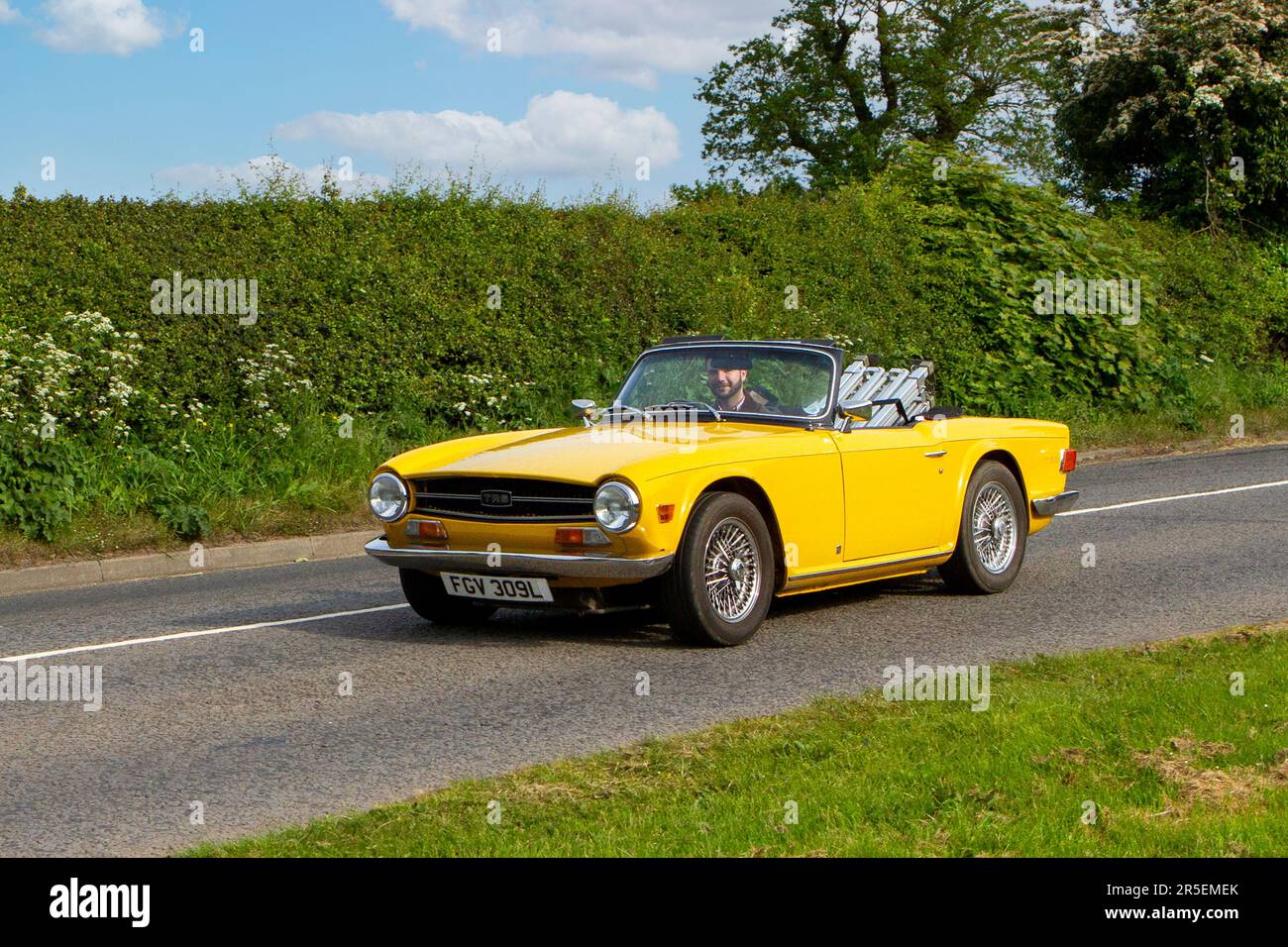 1972 Yellow Triumph Tr6 2478 cc Classic vintage sports car, Yesteryear ...