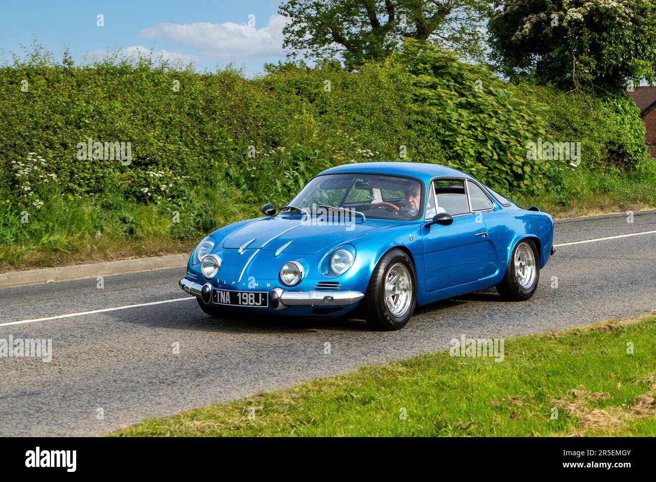 1970 70s seventies Blue Alpine coupe Classic vintage car, Yesteryear ...