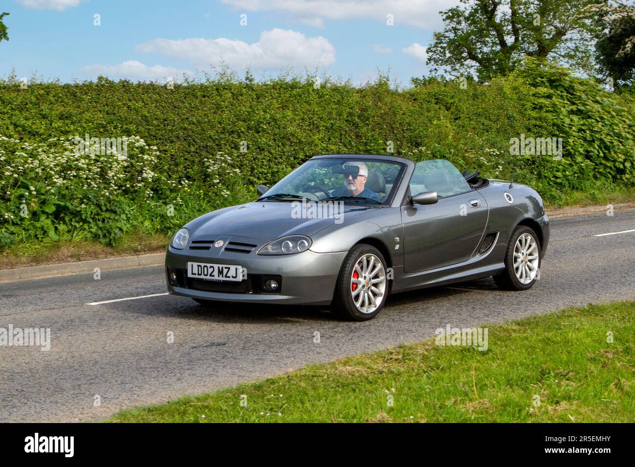 2002 Grey MG TF Classic vintage sports car, Yesteryear motors en route ...