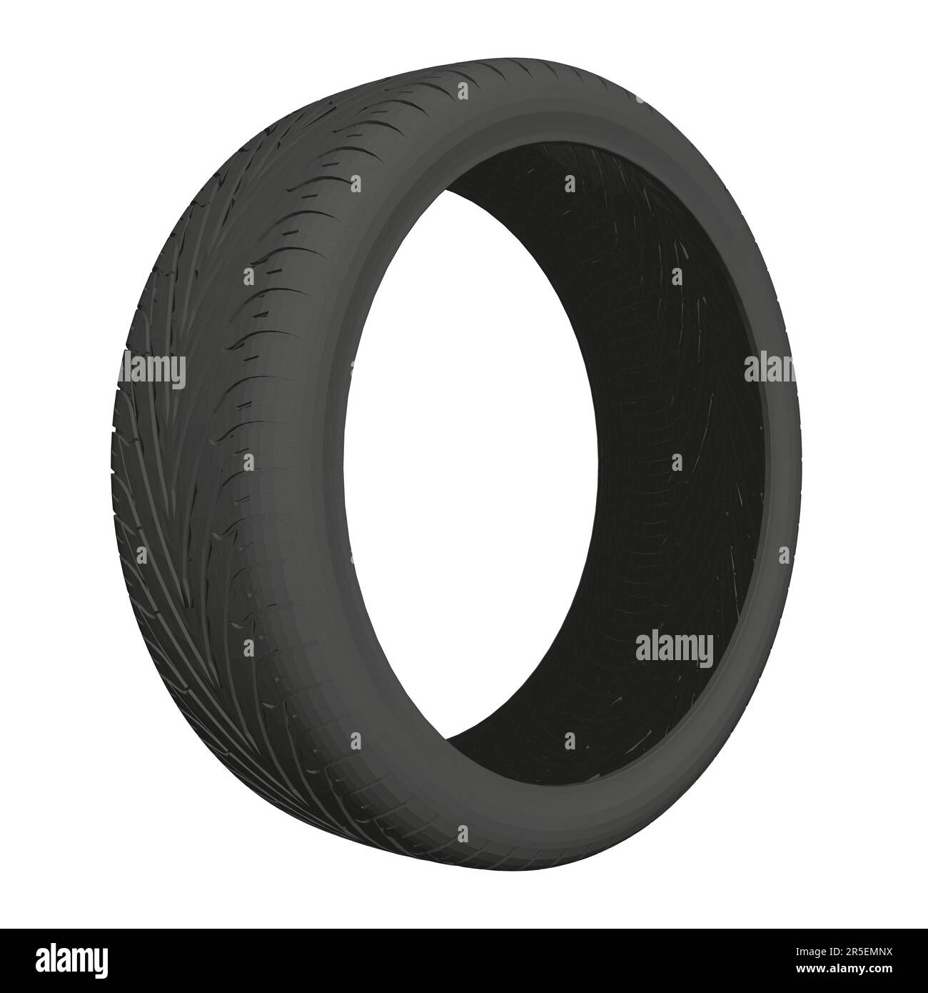 Polygonal model of a car tire from black lines isolated on a white ...