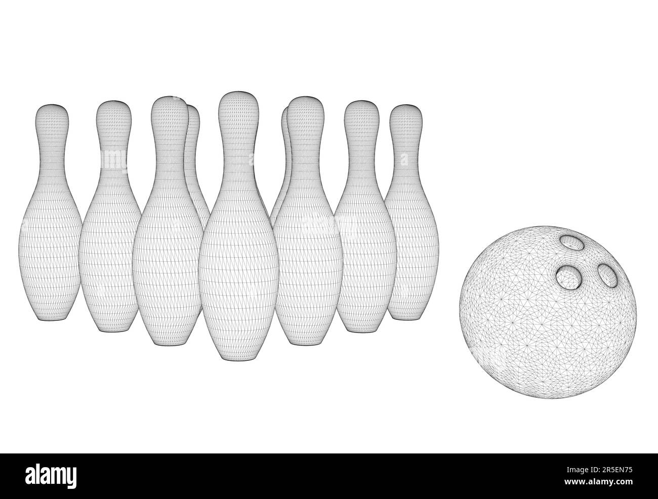 Bowling Ball Black And White Vector