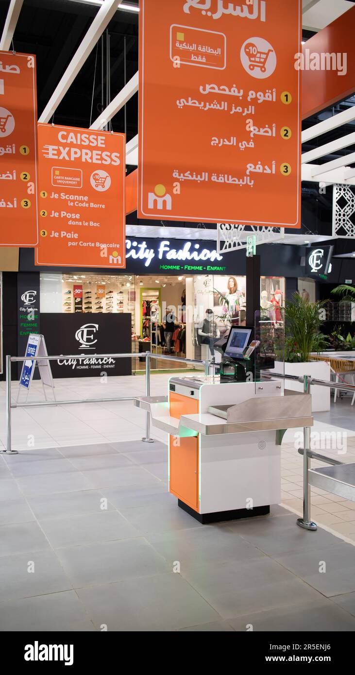 Self-checkout Facilities at Marjane Supermarket, Rabat, Morocco Stock ...
