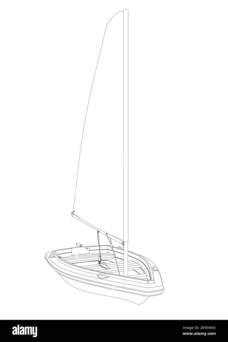 Sailboat Drawing Front View