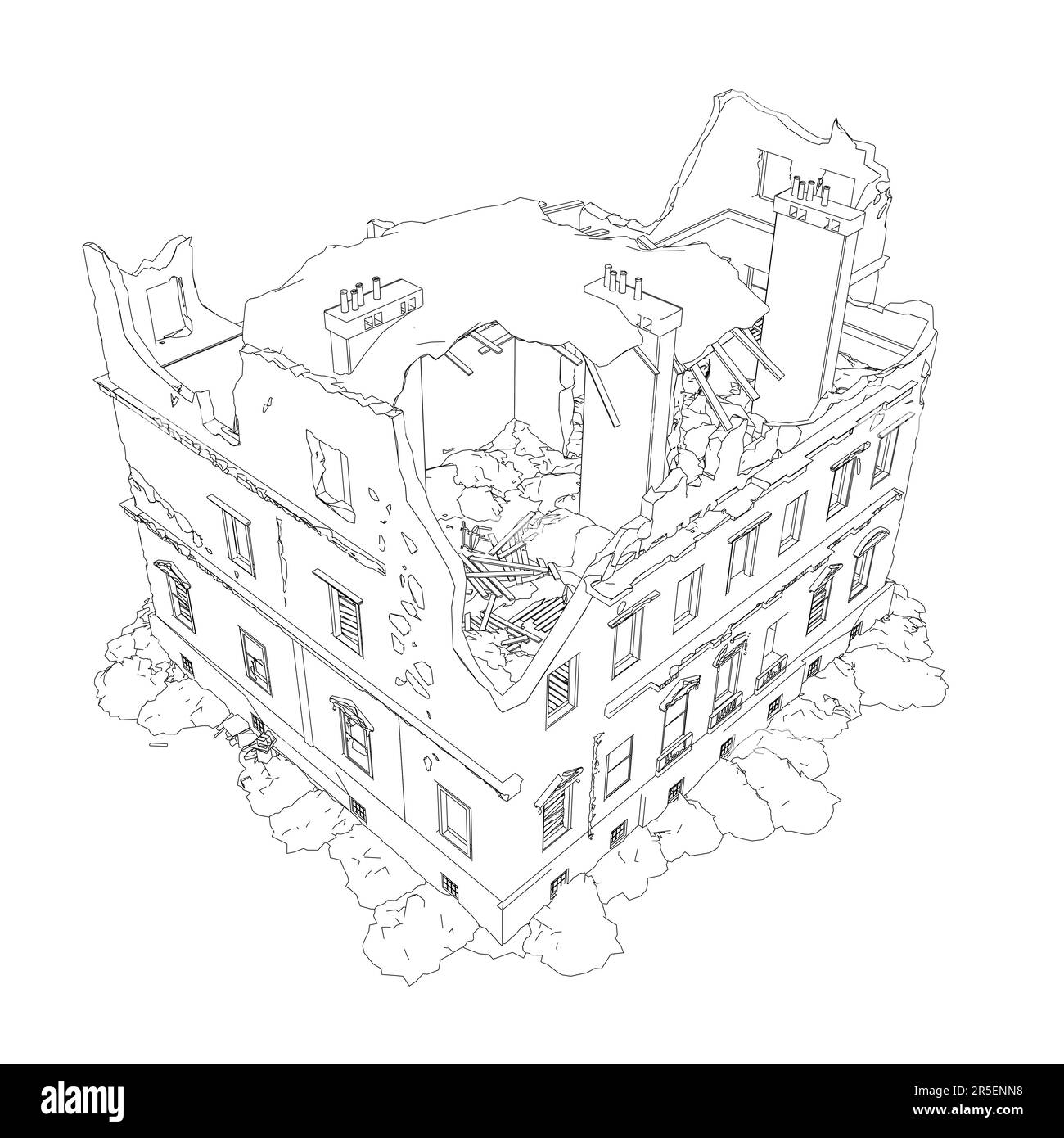 Debris on roof Stock Vector Images - Alamy