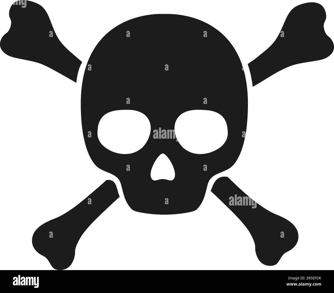 Skull and crossbones. Cartoon. Vector illustration Stock Vector Image ...