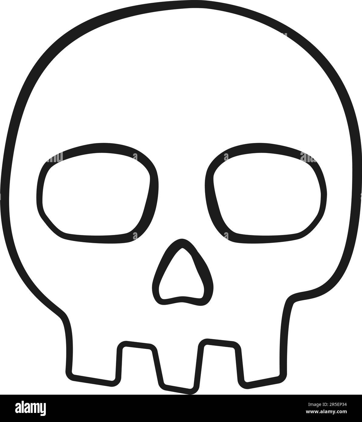 Human skull sign. Vector illustration. Cartoon Stock Vector Image & Art ...