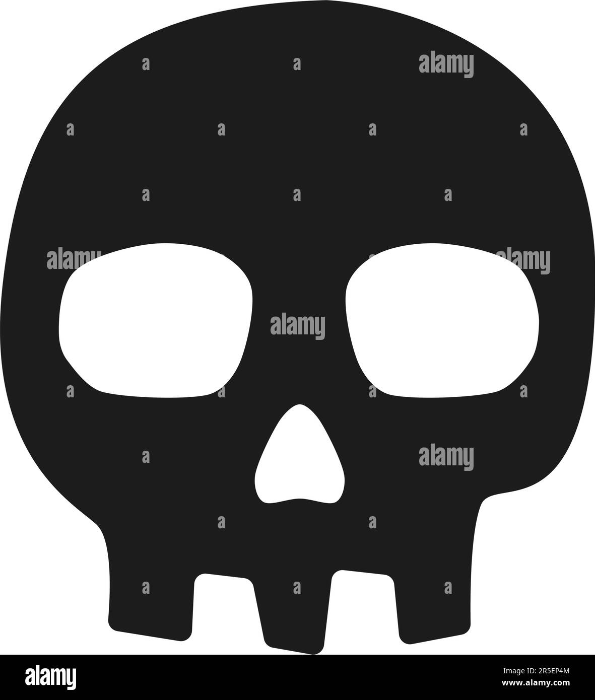 Human skull sign. Vector illustration. Cartoon Stock Vector Image & Art ...