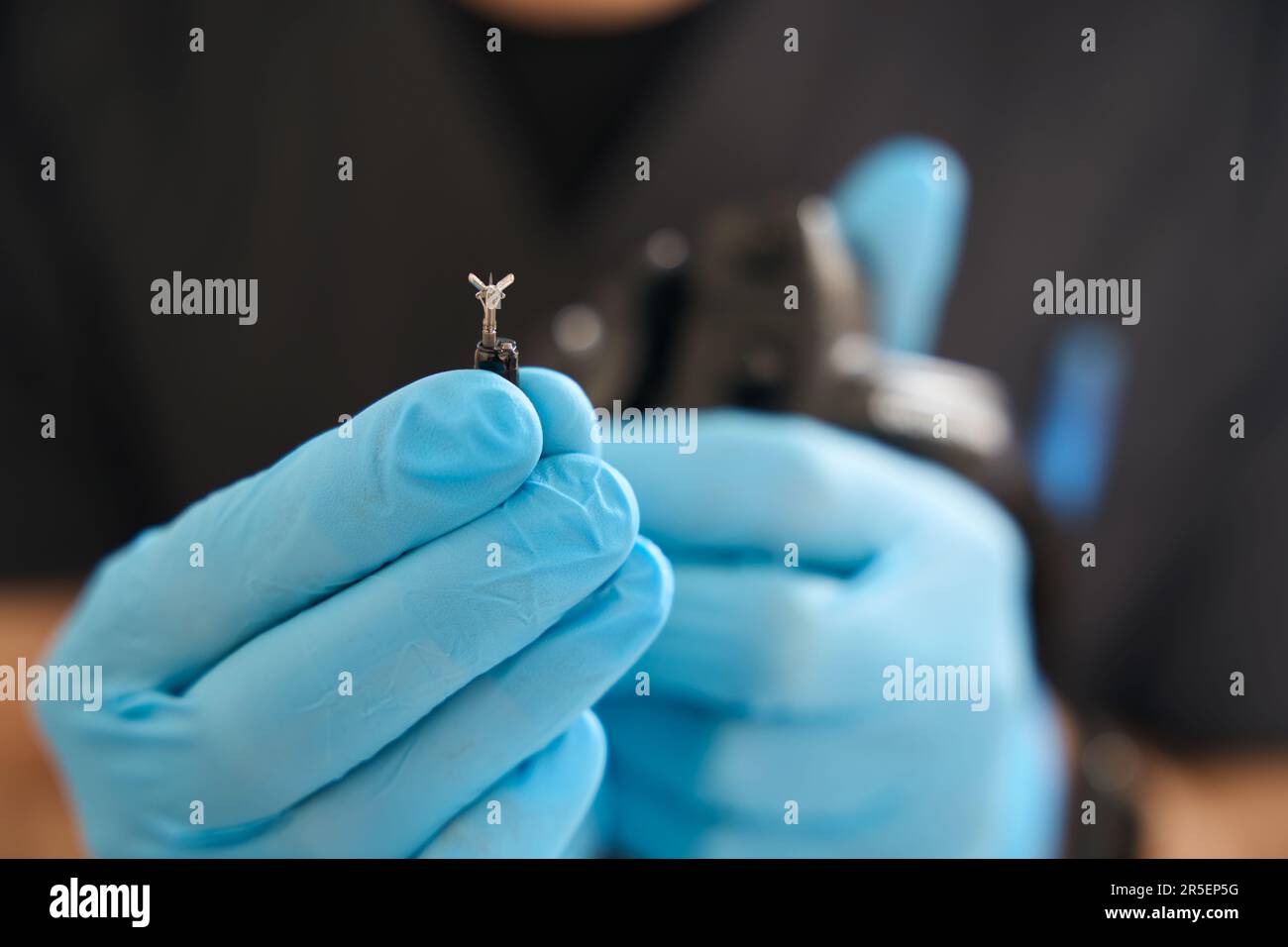 Experienced gastroenterologist carrying out endoscopic tissue sampling ...