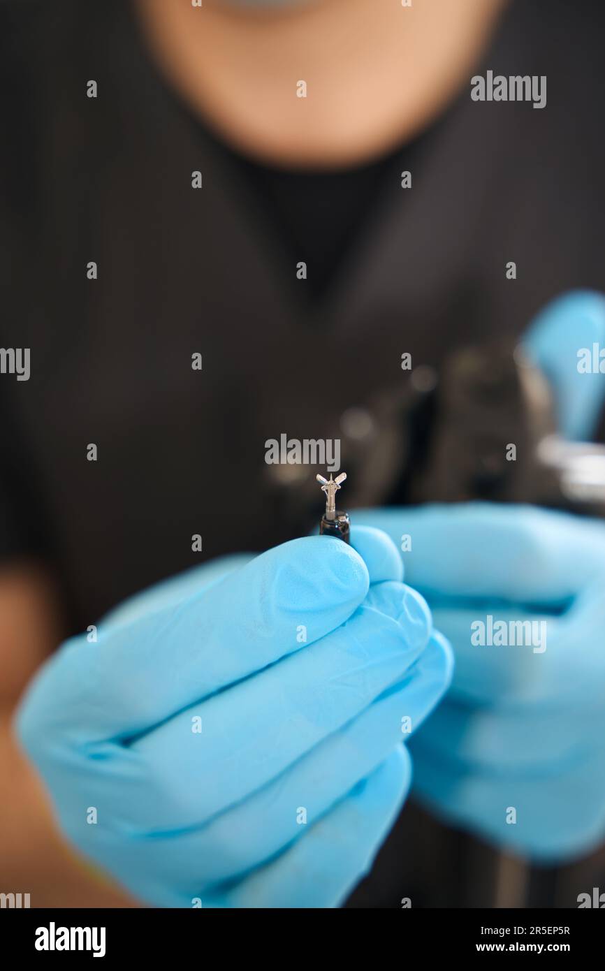 Doctor performing tissue sampling during endoscopic procedure Stock ...