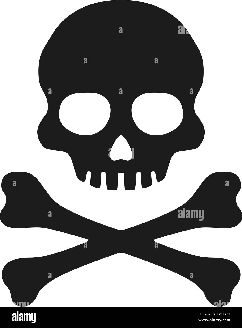 Skull and crossbones. Cartoon. Vector illustration Stock Vector Image ...