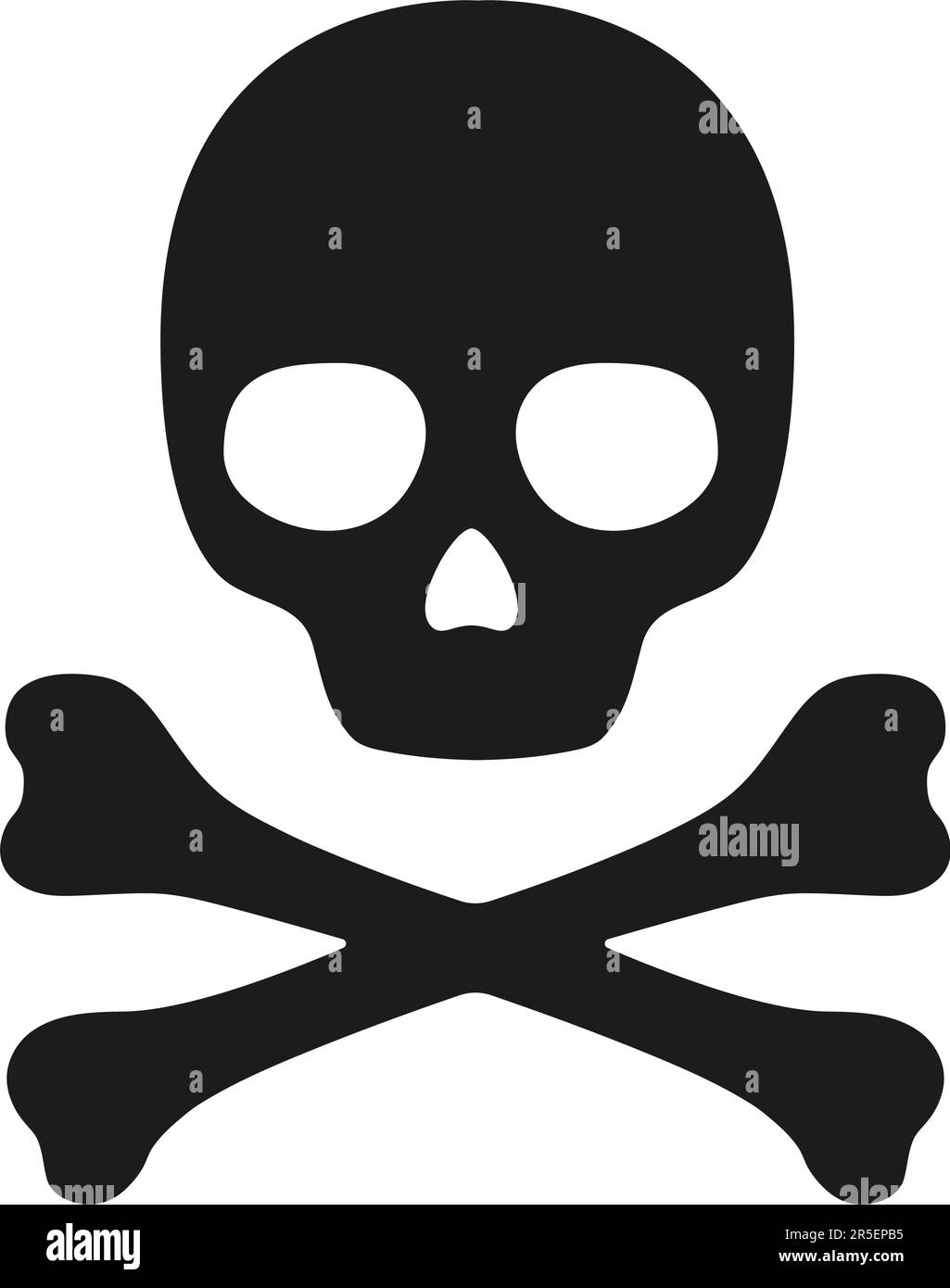 Skull and crossbones. Cartoon. Vector illustration Stock Vector Image ...