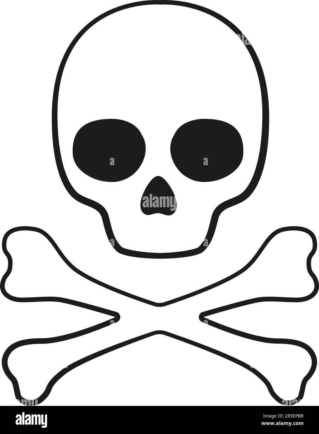 Skull And Crossbones Cartoon Vector Illustration Stock Vector Image And Art Alamy