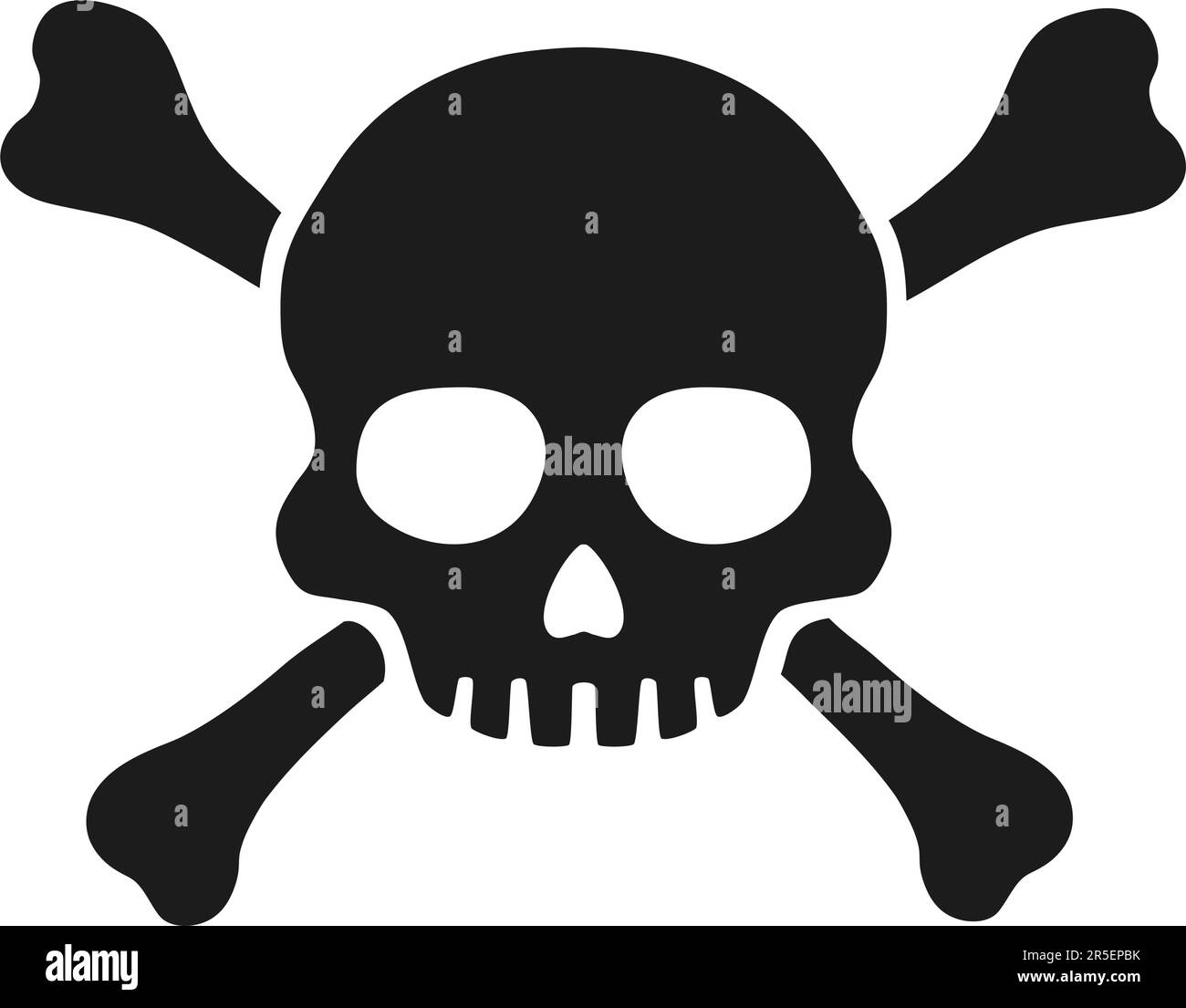 Skull and crossbones. Cartoon. Vector illustration Stock Vector Image ...