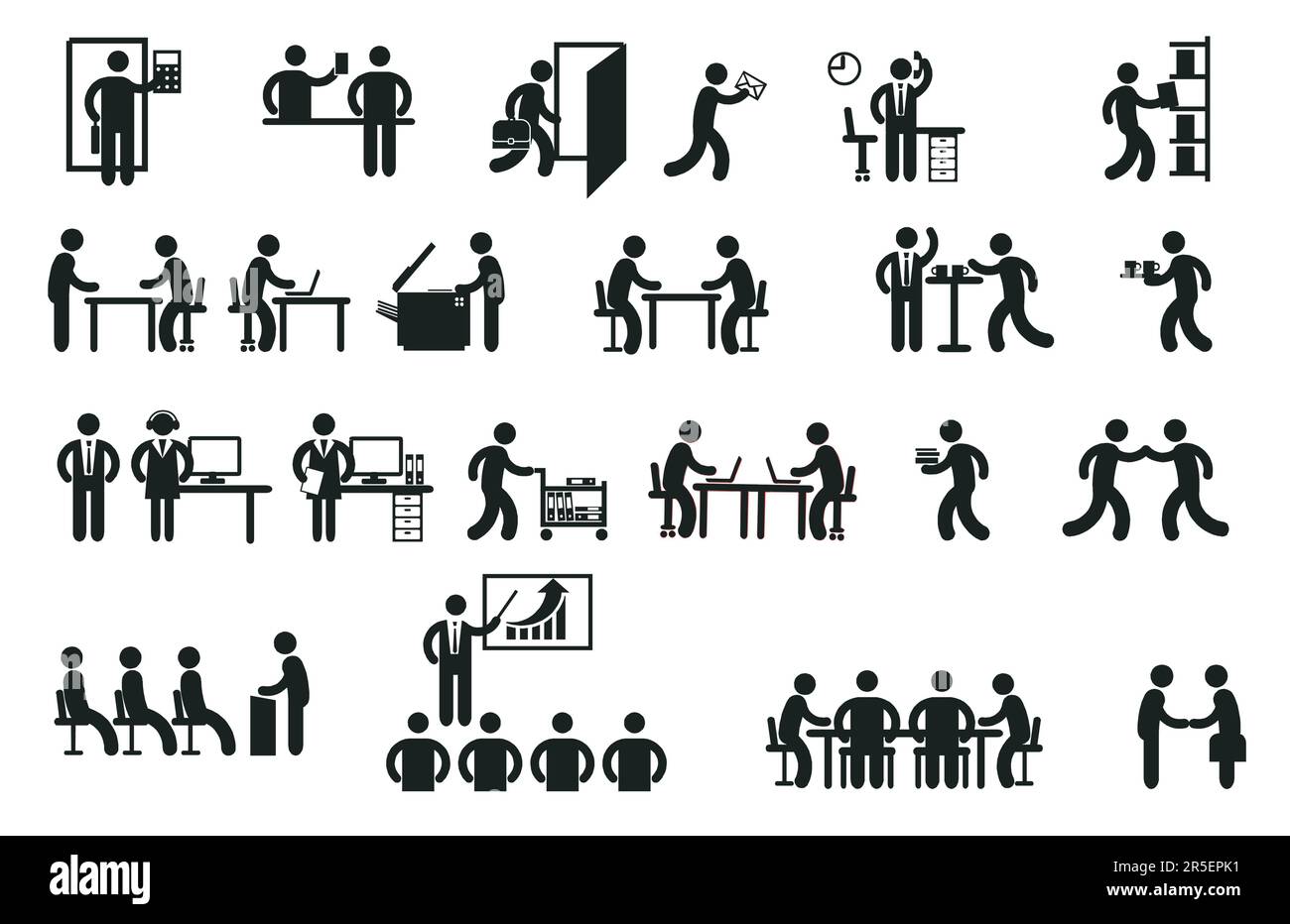 Business team working together– Pictogram,concept illustration Stock ... Business team working together– Pictogram,concept illustration Stock ...