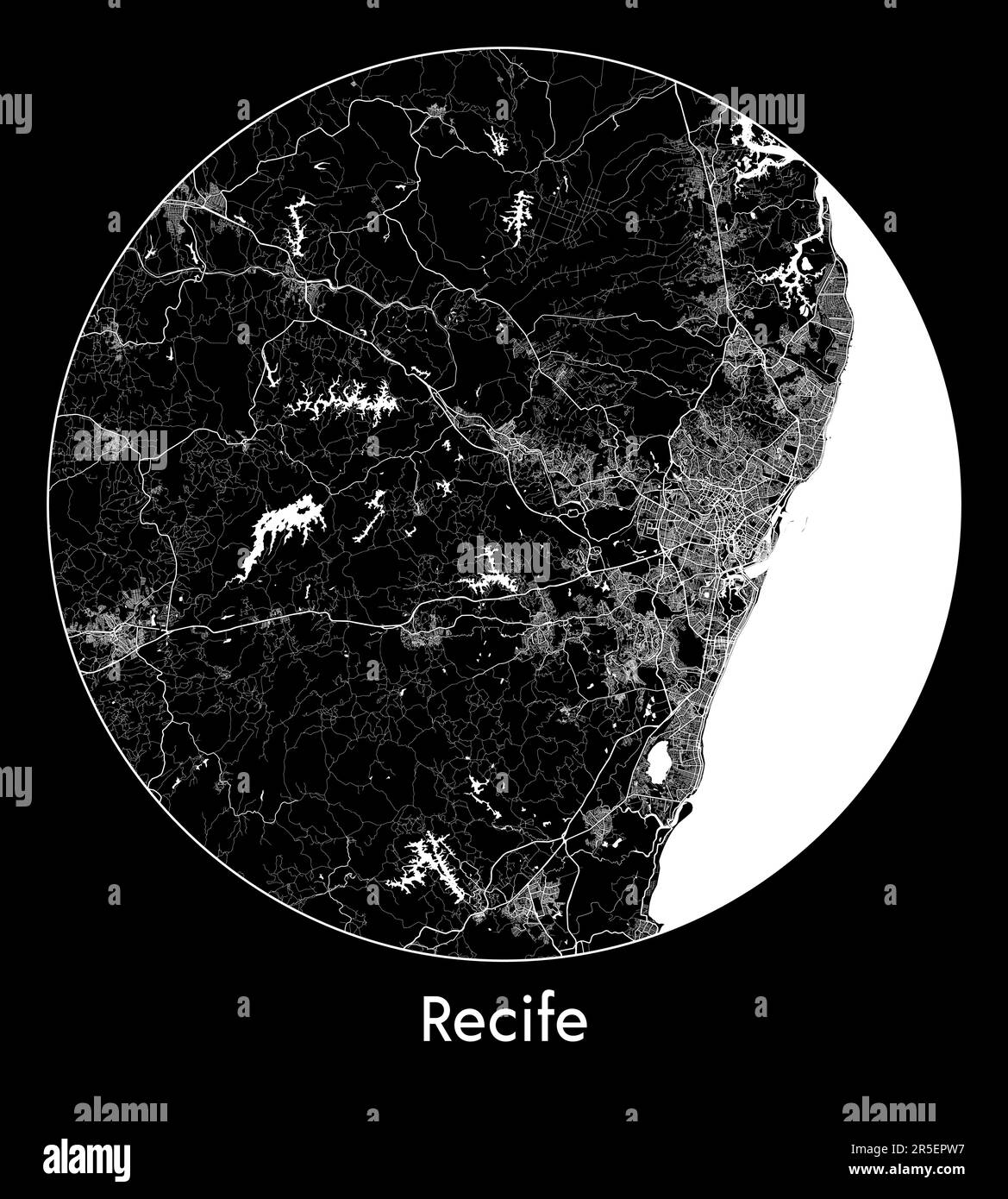 City Map Recife Brazil South America vector illustration Stock Vector ...