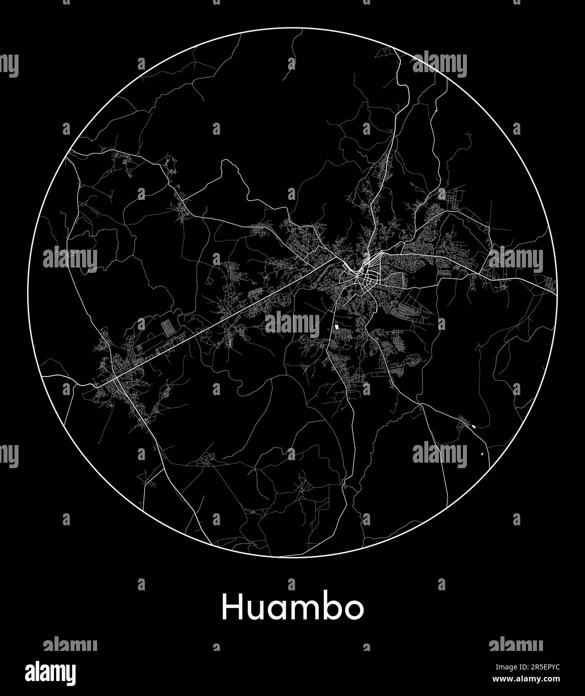 City Map Huambo Angola Africa vector illustration Stock Vector Image ...