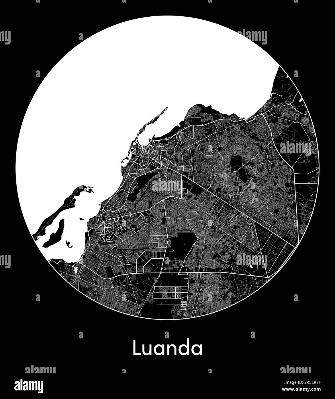 City Map Luanda Angola Africa vector illustration Stock Vector Image ...