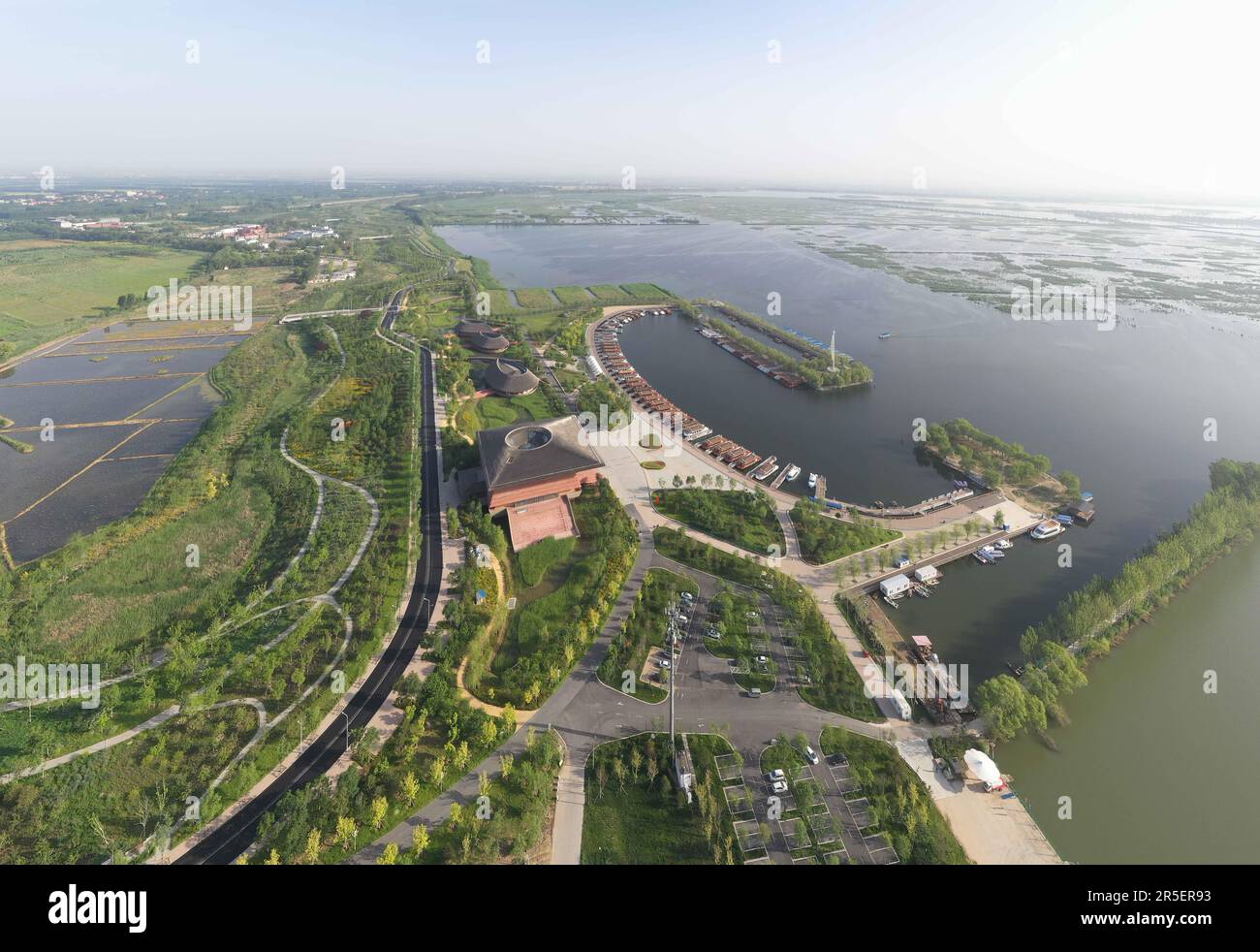 Xiong'an. 1st June, 2023. This aerial photo taken on June 1, 2023 shows ...