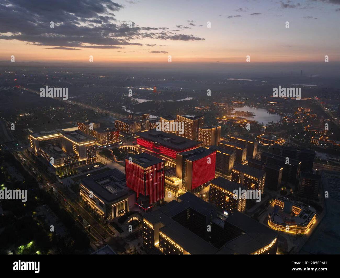 Xiong'an. 31st May, 2023. This aerial photo taken on May 31, 2023 shows ...