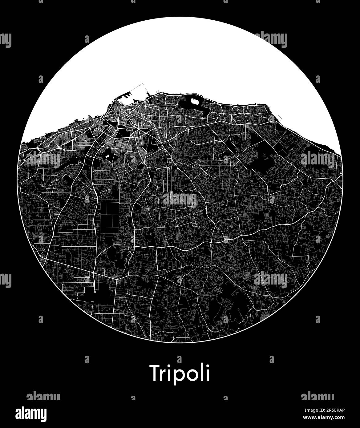 City Map Tripoli Libya Africa vector illustration Stock Vector Image ...