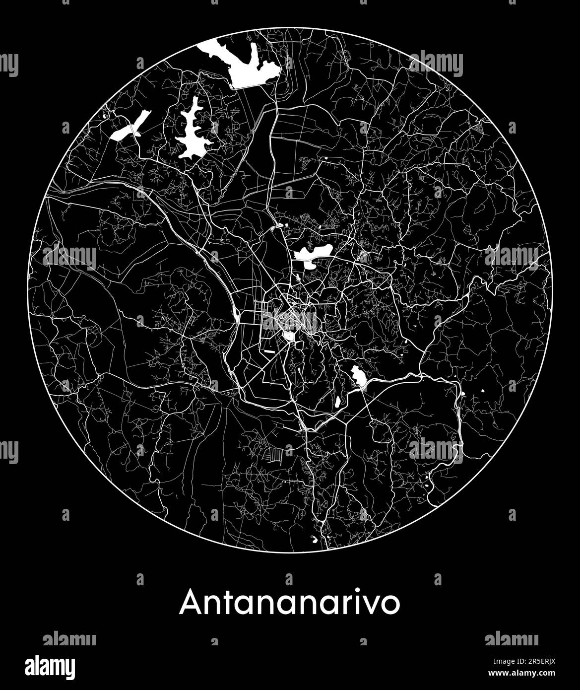 City Map Antananarivo Madagascar Africa vector illustration Stock ...