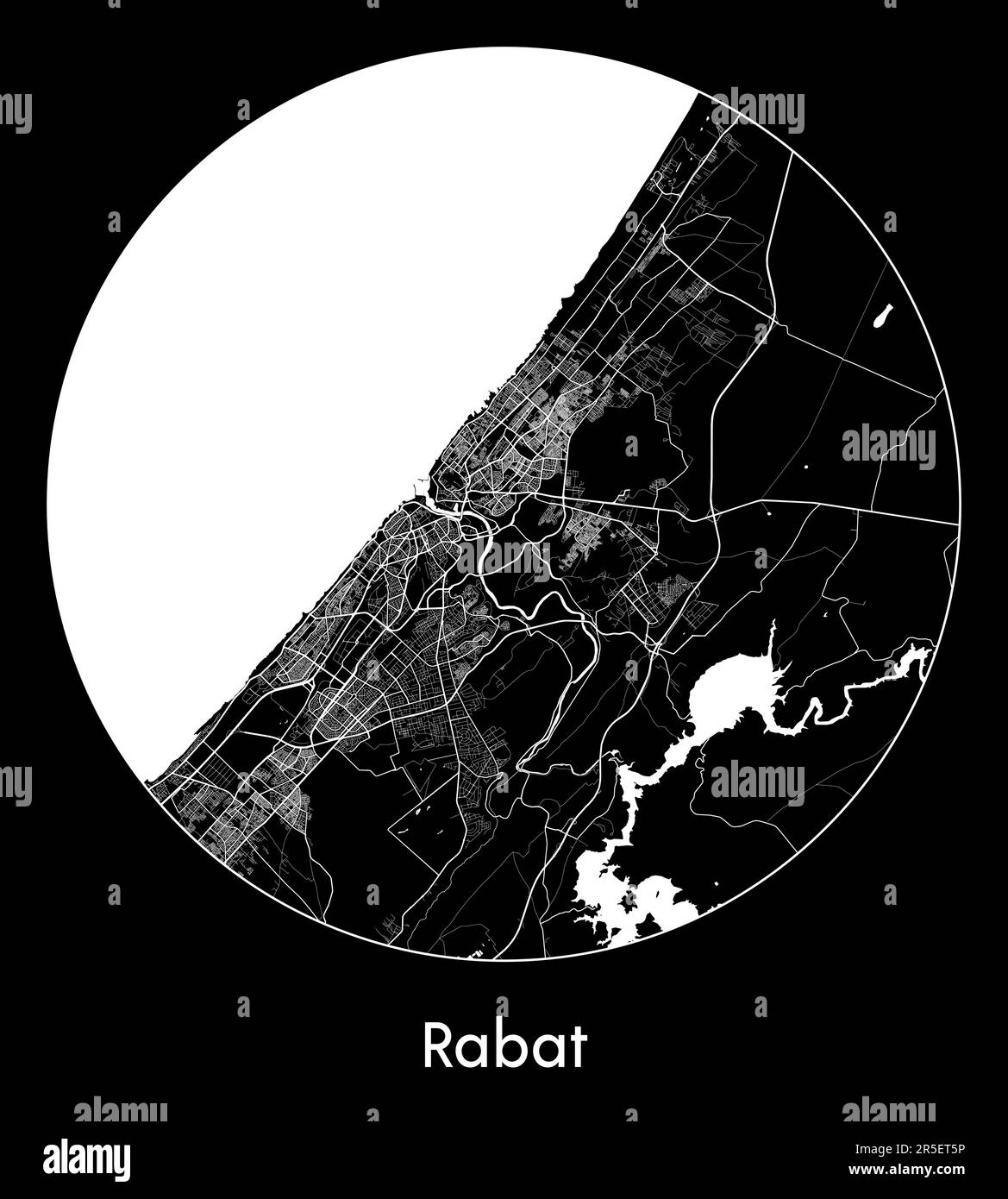 City Map Rabat Morocco Africa vector illustration Stock Vector Image ...