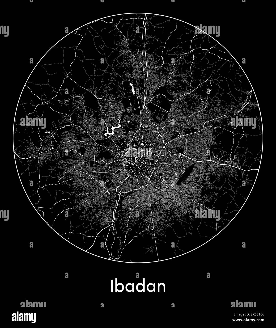 City Map Ibadan Nigeria Africa vector illustration Stock Vector Image ...